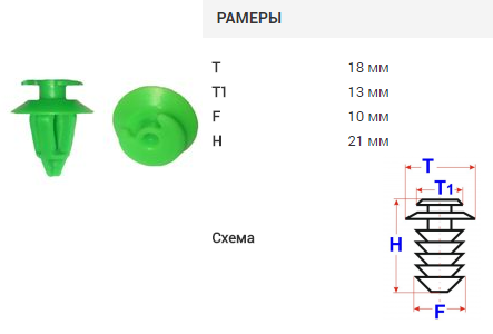 Клипса обшивки двери Mercedes Sprinter A0009912771 купить в Киеве, цена ...