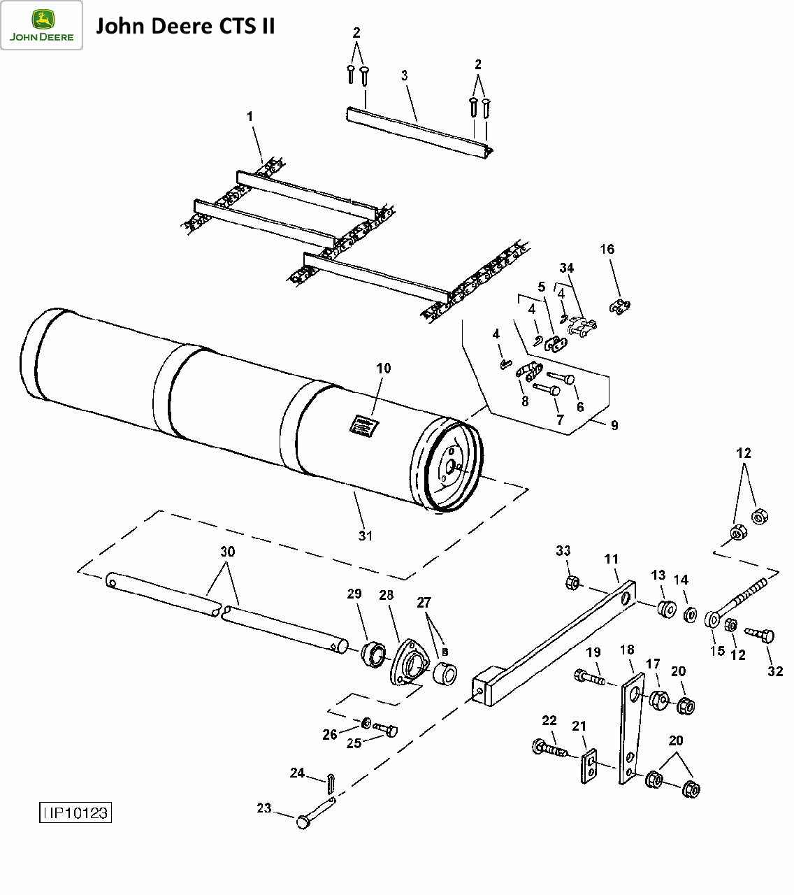Транспортер наклонной камеры на John Deere 9500, 9510, 9550, 9560, CTS ...