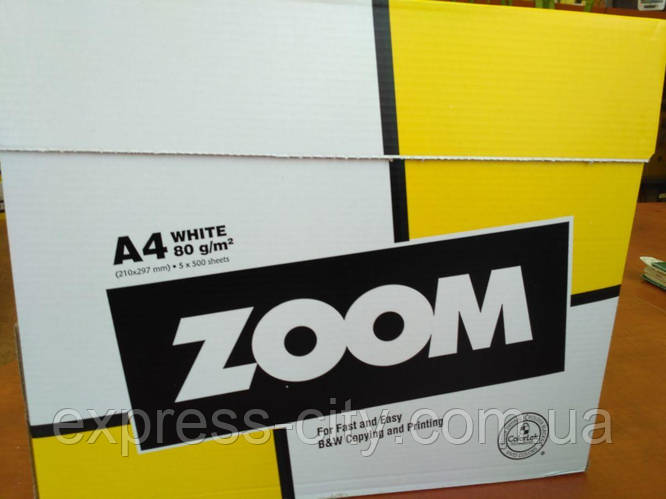 Купити Папір офісний Zoom А4 80г / м2, ціна - Prom.ua (ID# 628737989)