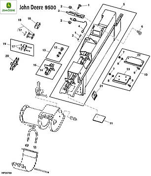 Елеватор зерновий на John Deere 9500, 9510, 9600, 9610, AH162441 ...