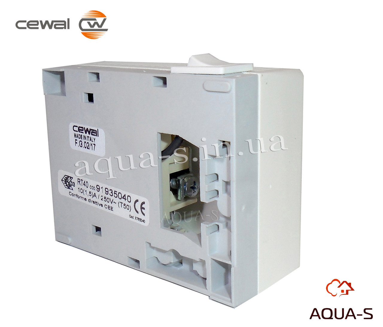 Купить Термостат комнатный Cewal RT 40 механический (с выключателем) для отопления (Италия ...