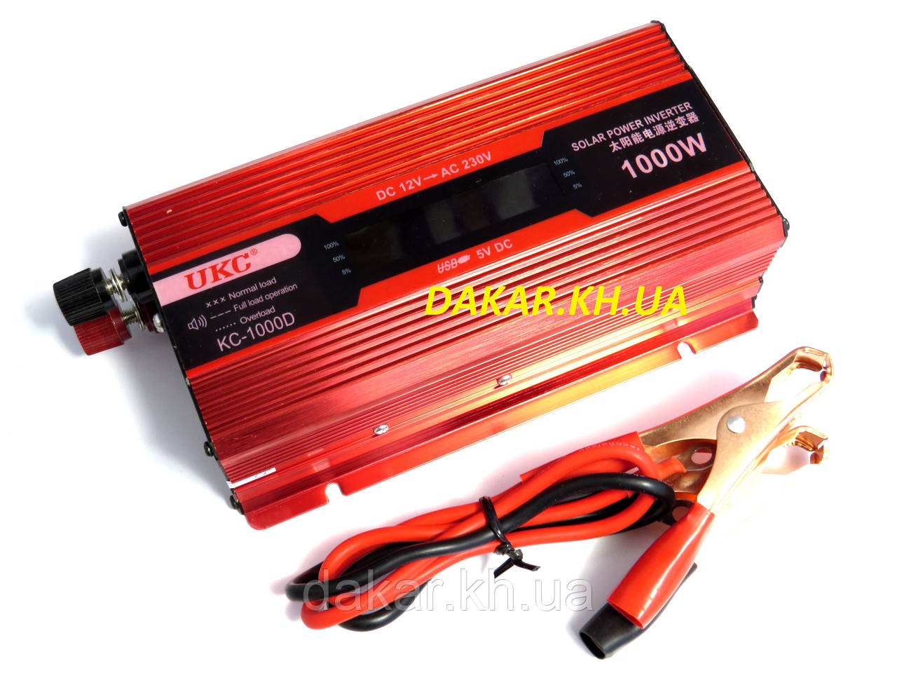 12V в 220V 1000W UKC KC 1000D с LCD дисплеем преобразователь напряжения 12В - 220В 1000Вт ...
