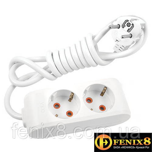Удлинитель 2 гнезда 2 метра с заземлением Viko (Multi-Let) (ID ...
