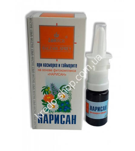 Спрей-бальзам ЛЕККОС нарисан при насморке и гайморите 10 мл., цена 45 ...
