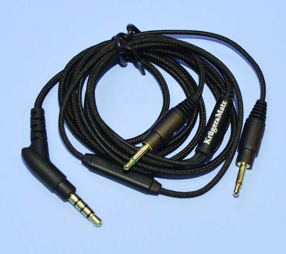 Шнур Шт.jack-3.5мм 4pin-2 Шт.jack-2.5мм Моно, C Микрофоном Kruger&Matz ...