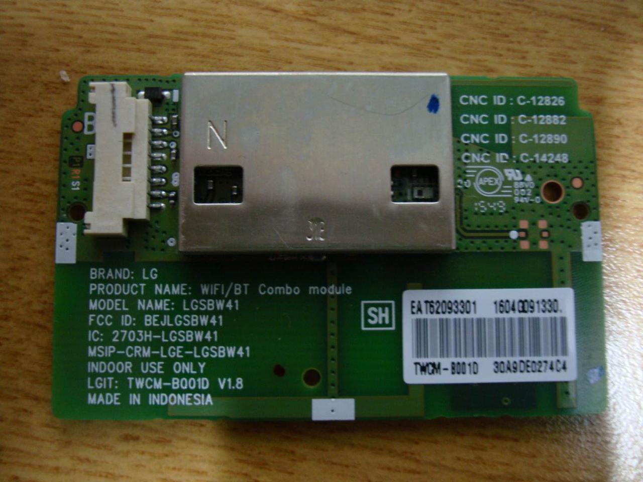 WiFi/BT Combo module LGSBW41 для телевізора LG, ціна 500 грн — Prom.ua (ID#637940391)