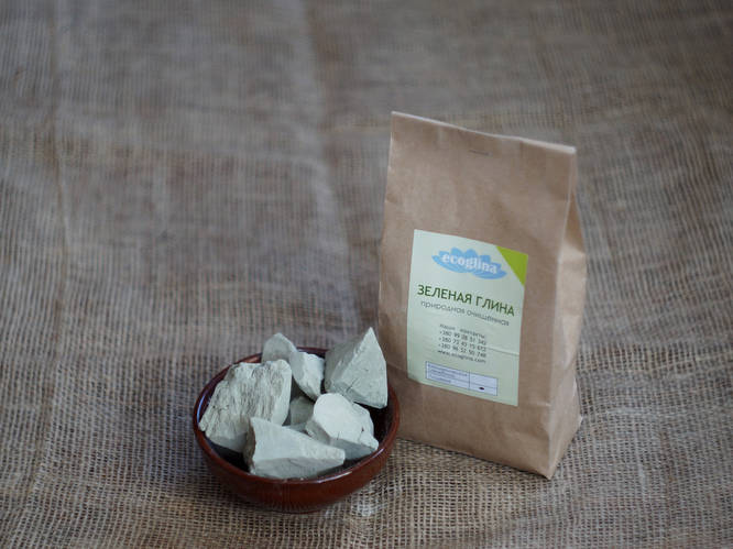 Купить Зеленая глина кусковая 500г EcoGlina, цена 130 ₴ — Prom.ua (ID ...