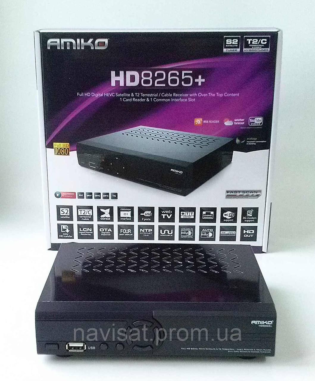 Ресивер Amiko HD 8265+: продажа, цена, гарантия,сервис,доставка по Украине, купить в Днепре ...