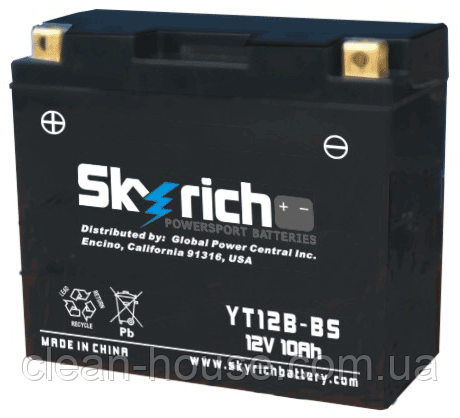 Аккумулятор SKYRICH Powersport YT12B-BS 12V 10Ah. Цена, купить ...