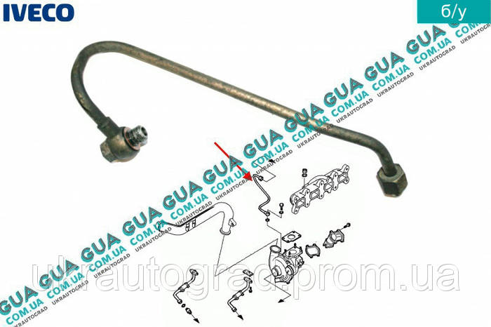 Трубка подачи масла в турбину 504044738 Iveco / ИВЕКО DAILY III 1999 ...