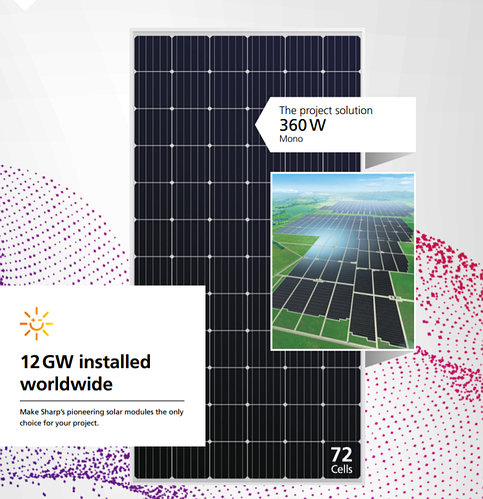Сонячна батарея Sharp NUSC360 5bb, 360W, MONO, цена 7605 грн — Prom.ua (ID#37314666)