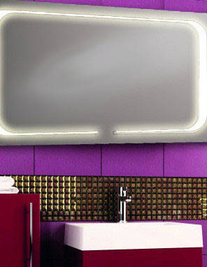 Зеркало со светодиодной подсветкой 950х550зеркало с подсветкой в ванную ...