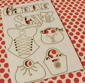 Чипборд (высечка) Albinos Sexy 5шт (от2,5*2.5см до 5*5.5см) АЛБ-000280 ...