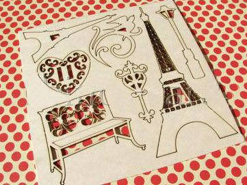 Купить Чипборд (высечка) Albinos Париж 7предметов АЛБ-000260, цена 93. ...