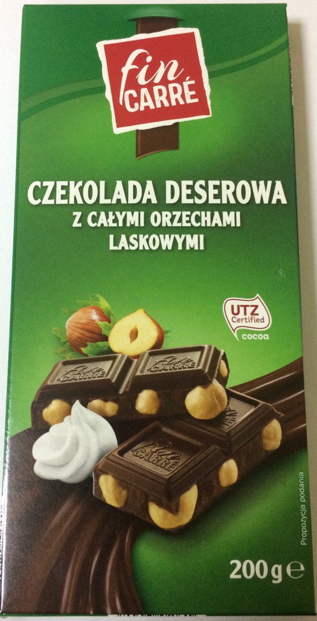 Шоколад Fin Carre Hazelnut Chocolate черный с орехом 200 г, цена 69.16 ...