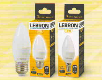 Купить LED лампа Lebron L-С37, 6W, Е14, 3000K, 480Lm, кут 220°, цена 38 ...