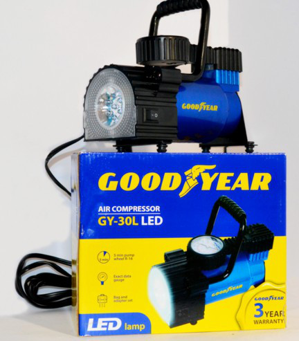 Купить Компрессор Goodyear GY-30L LED 30л/м с фонорем, съёмн.ручкой ...