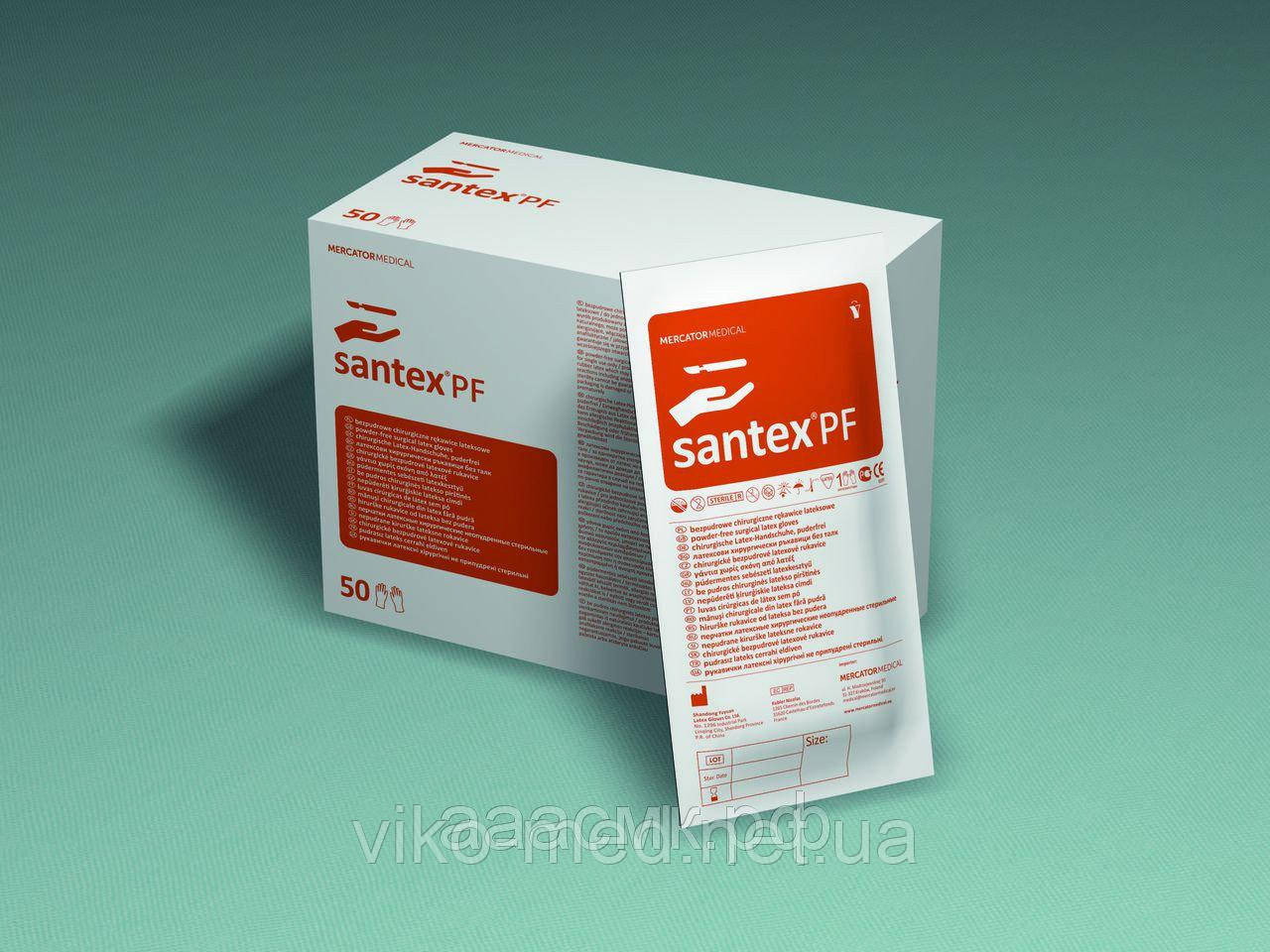 Перчатки Santex PF хирургические латексные неопудренные, р. 6,0 Сантекс *: продажа, цена в Киеве ...