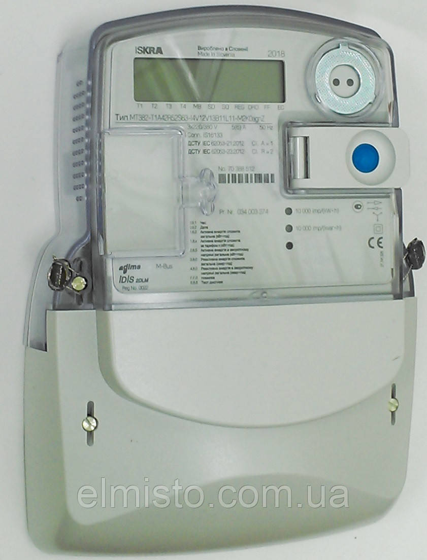 Электросчетчик Iskra МТ382-T1 5-6А 3*230/400В трехфазный многотарифный ...