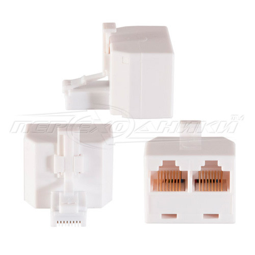 Переходник разветвитель RJ45, штекер - 2 гнезда (8P-8C), цена 39 грн ...