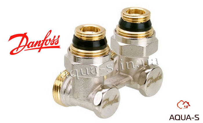 Клапан запорный Danfoss RLV-KS 1/2"x3/4" угловой (для нижнего подключения) 003L0222, цена 890.50 ...