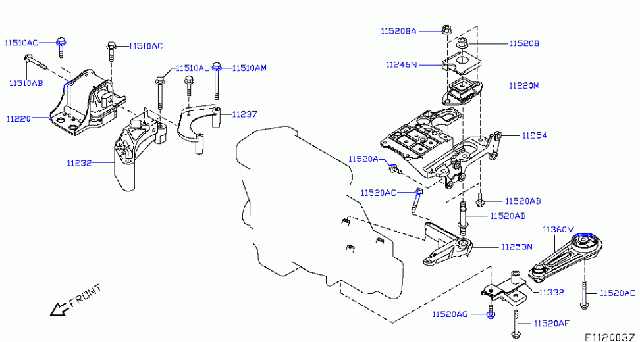 Сайлентблок / втулка подрамника NISSAN QASHQAI, X-TRAIL (2007-2013 ...