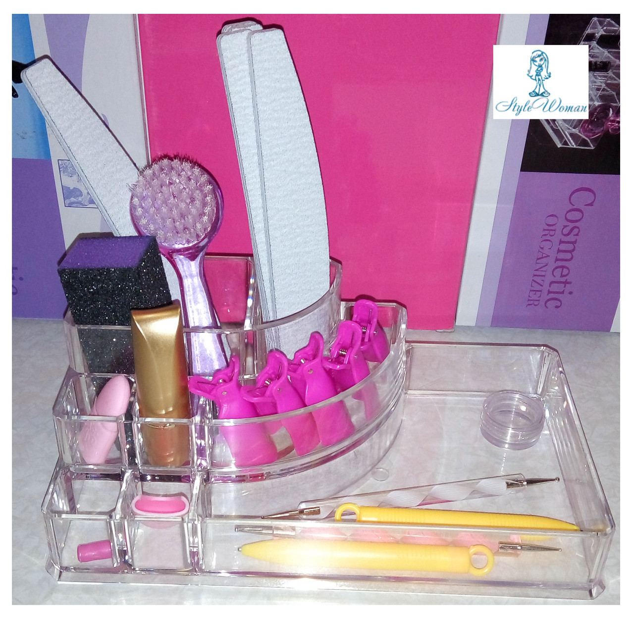 Органайзер для косметики, аксессуаров, контейнер для кистей, косметики ...