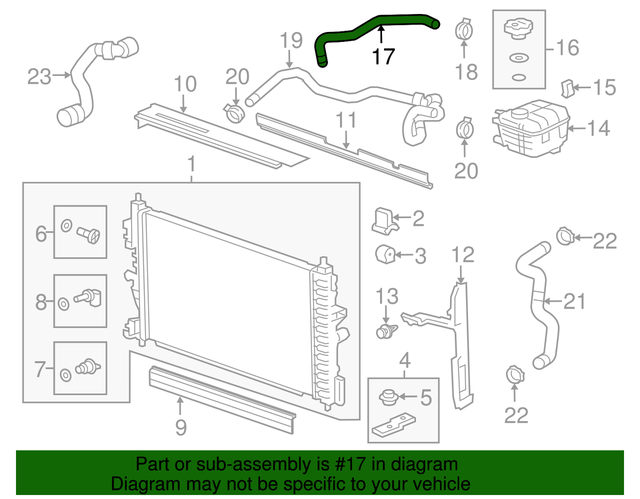 Патрубок отвода газов от расширительного бачка GM 13251447 A14NEL ...