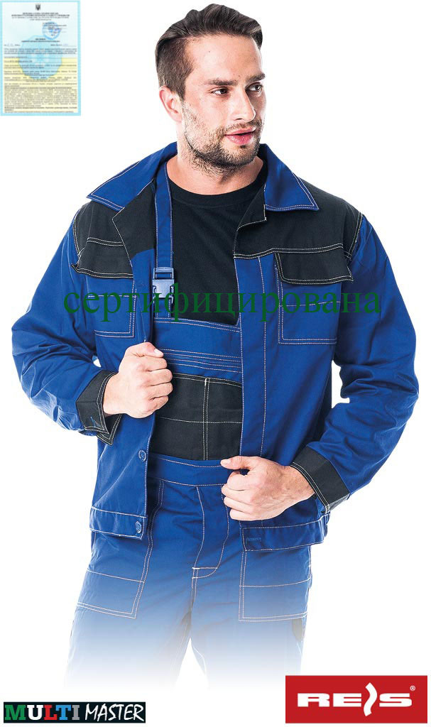 Куртка рабочая мужская синяя форма REIS Польша (униформа спецодежда ...