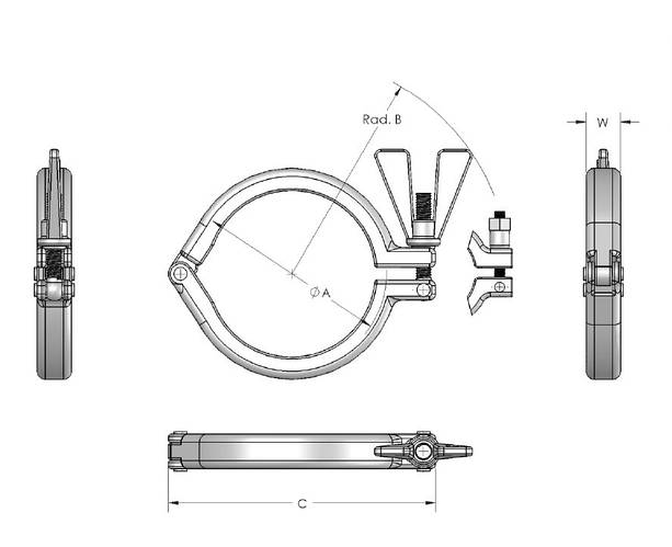 Купити TriClamp-з'єднання ISO 2852, DIN 32676, BS 4825 (ASME BPE)/ *non standard, ціна - Prom.ua ...