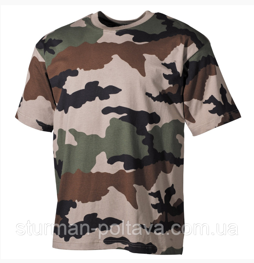 Футболка мужская камуфляж - вудланд woodland хлопок 100% плотность 170g ...