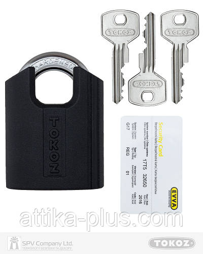 Купить Замок навесной TOKOZ PLUTO_G50_GUARD 3KEY TK5_M NR_shackle 15 ...