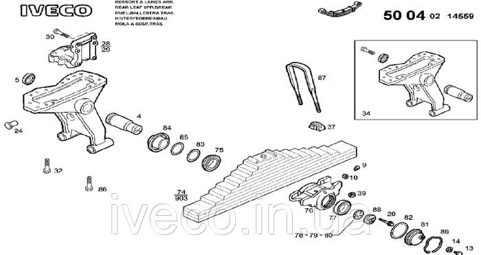 Купити 42121641 лист ресори 13л Iveco Eurotrakker Івеко Траккер 6718500 ...