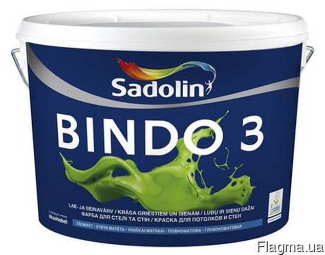 Купить Sadolin Bindo 3 (Садолин Биндо 3) водоэмульсионная краска 10л, цена 3858 грн — Prom.ua ...