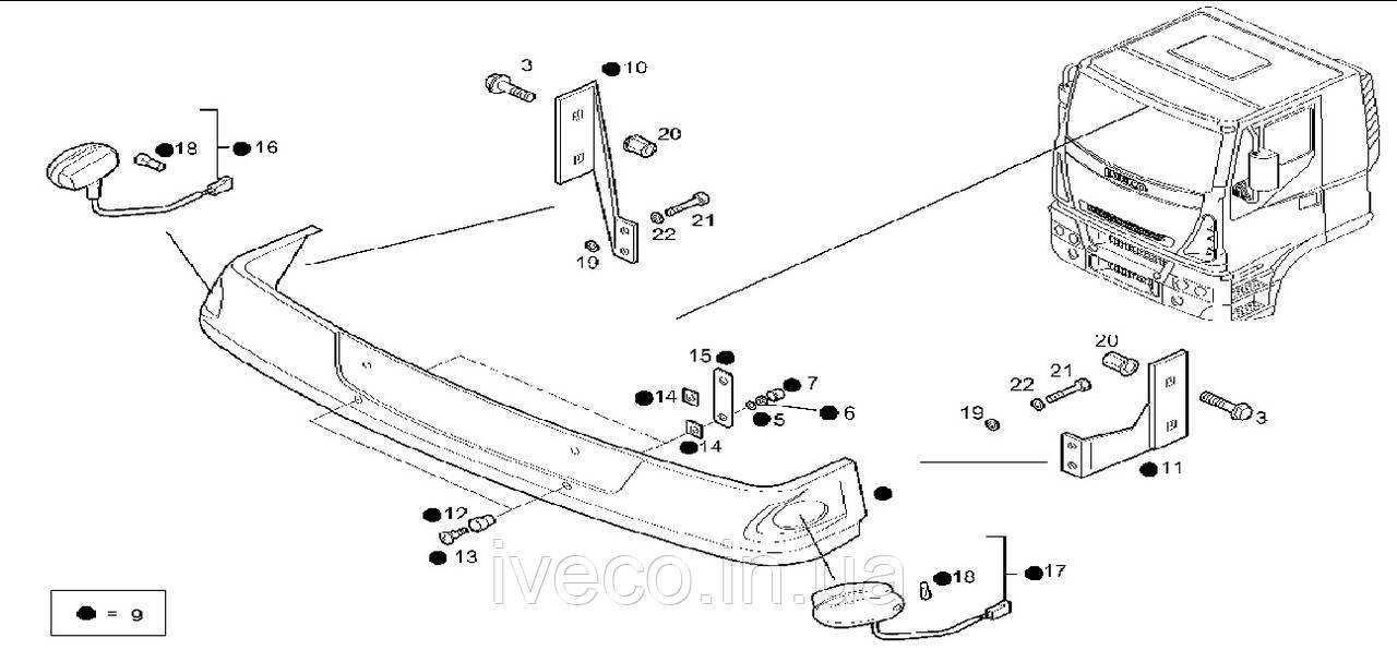 Фонарь габаритный солнцезащитного козырька Iveco Траккер Стралис Карго ...