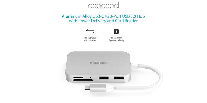 Купить Переходник Dodocool 6-in-1 USB-C-HUB TYPE C, macbook, цена 999 грн — Prom.ua (ID#682252471)