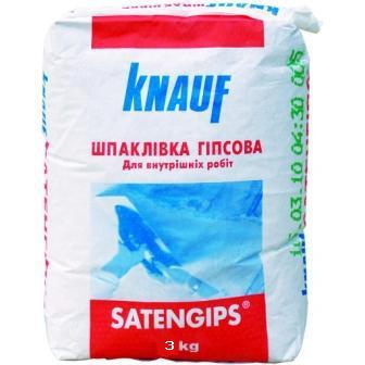 Knauf Satengips( Сатенгіпс) Шпаклівка 3 кг (ID#684194290), ціна: 30 ...