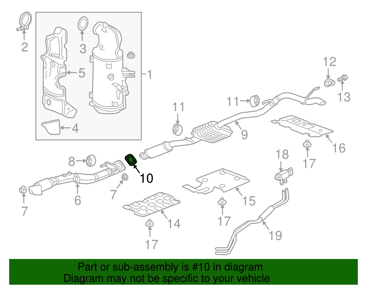 Прокладка передней трубы глушителя GM 22816982 A20NHT A20NFT A28NET ...