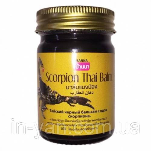 Тайский черный бальзам с ядом скорпиона Scorpion Thai Balm Banna 50грм ...