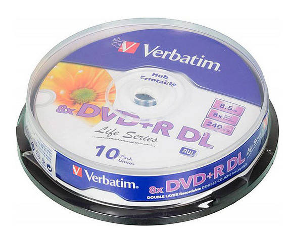 Купить DVD+R DL диск двухслойный 8,5 GB с поверхностью под печать ...