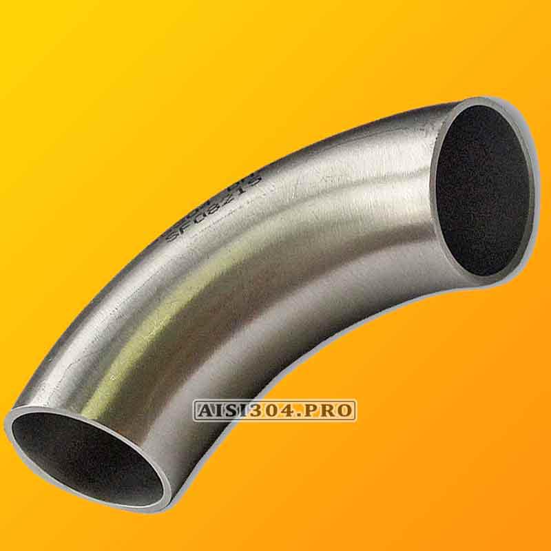 Купить Отвод нержавеющий 52*1,5 мм 90° DIN 11850 AISI304 цена в Киеве от компании "Тринокс ...