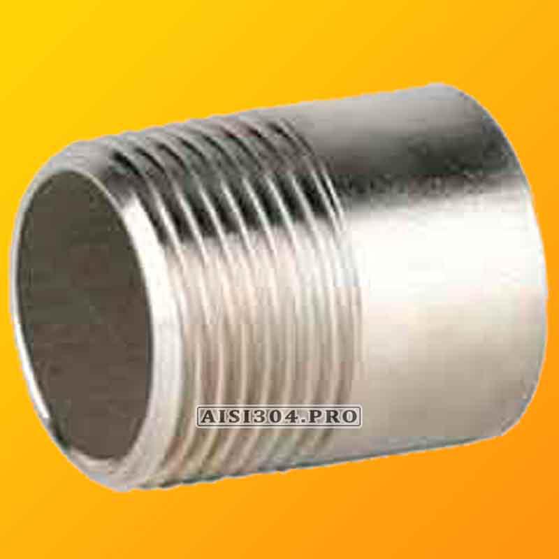 Резьба нержавеющая Ду 15 (1/2") AISI 304 (ниппель приварной, полусгон ...