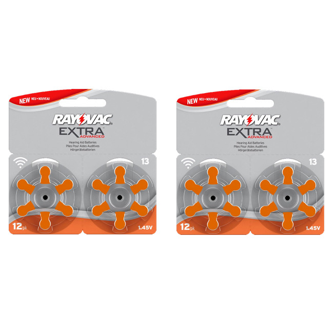 Батарейки для Слуховых аппаратов. №13 (24шт.) Rayovac EXTRA (1,45 V ...