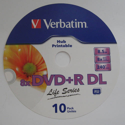 Купить DVD+R DL диск двухслойный 8,5 GB с поверхностью под печать ...