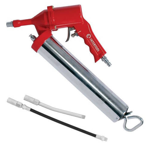 Купити Пістолет для видавлювання мастила пневматичний + дві насадки Intertool PT-0607, ціна 699 ...