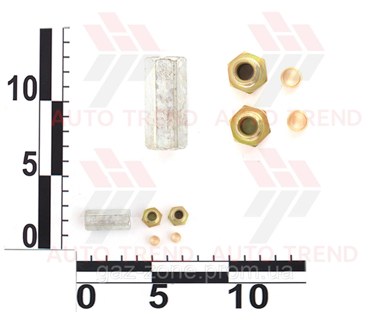Купить Соединитель в сборе d6x6мм для медной трубки (соединитель, бонки ...