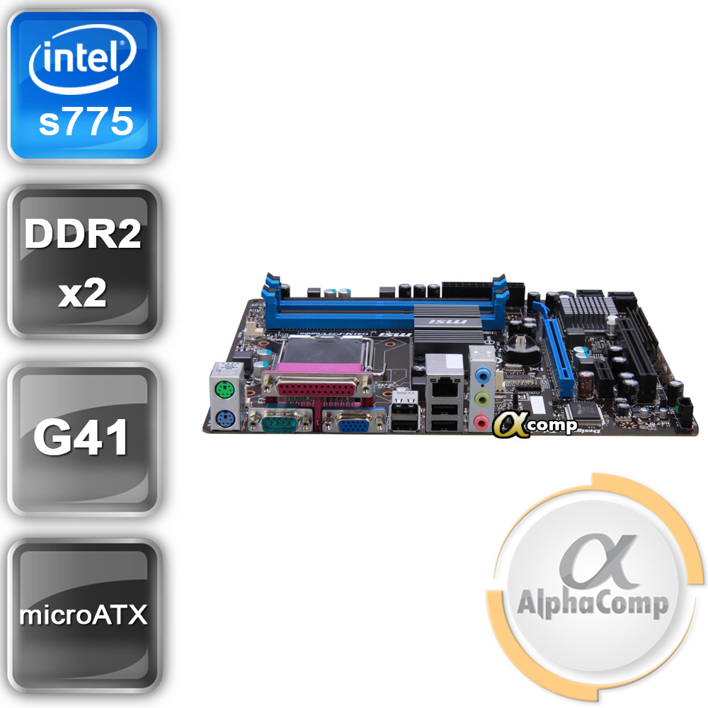 Материнская плата MSI G41M-P33 Combo (s775/G41/2xDDR2/2xDDR3) БУ ...