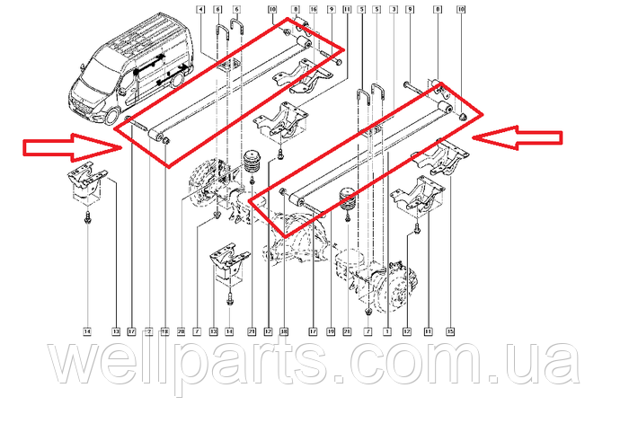 Купить Рессора задняя (3 листа) на Рено Мастер 3 2.3 dCI задний привод ...