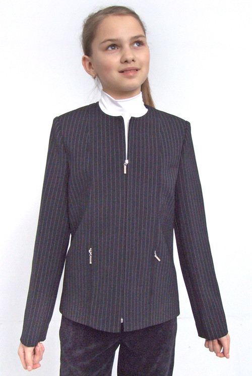 Пиджак школьный для девочки м-239 черный рост 164 тм "Попелюшка ...