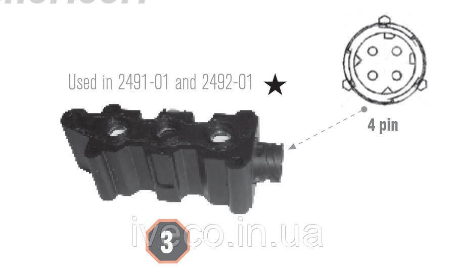 Клапан электромагнитный соленоиды крана пневмоподвески ECAS DAF MB ...